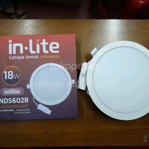 Jual INLITE Lampu LED Panel Plafon Slim Downlight 18W 18 Watt INDS602R ...