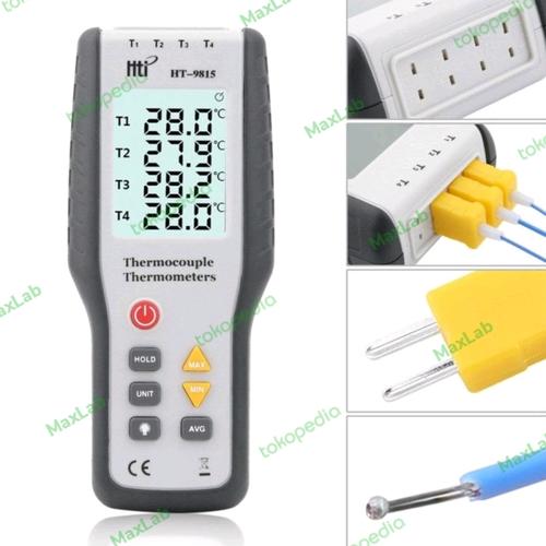 Jual Alat ukur suhu, Termometer probe (Thermocouple 4 channel) - Kab ...