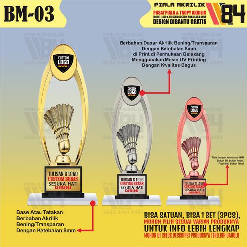 Jual PIALA BULUTANGKIS, PIALA BULU TANGKIS, TROPY BADMINTON, TROPHY BM ...