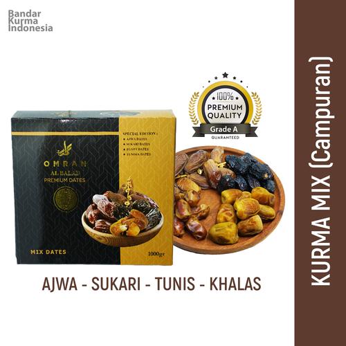 Jual Kurma Mix (Campuran) 4 Varian Kurma - Sukari, Ajwa, Tunis, dan ...