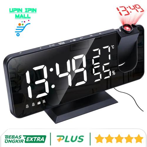 Promo Jam Meja Alarm Cermin Jam Meja Digital Proyektor Temperature FM ...