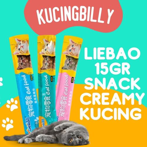 Jual Liebao cat snack kucing creamy 15gr - Lie biru - Jakarta Utara ...