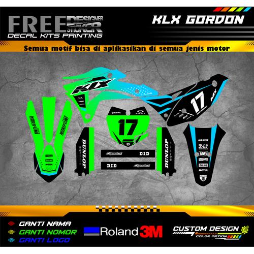 Jual STIKER KLX GORDON HIJAU BISA GANTI WARNA DAN NOMOR - GLOSSY ...