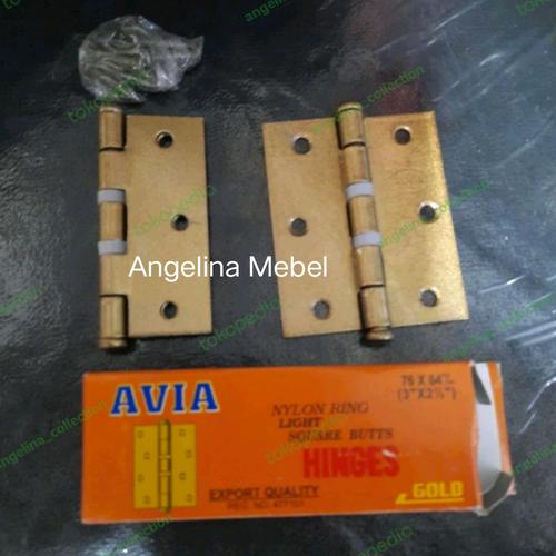 Jual Engsel Jendela Pintu 3" Besi Nylon Merk AVIA - Engsel Nilon KUNING ...