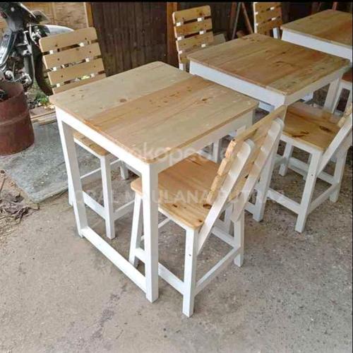 Jual meja makan/meja cafe meja resto set bahan kayu jati belanda murah - Kota Tangerang - IQBAL ...