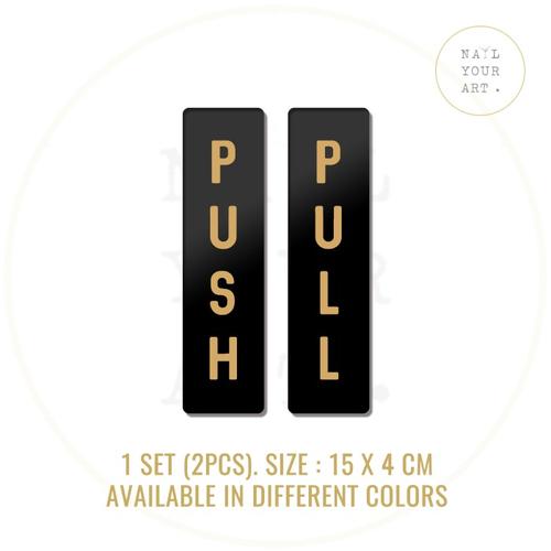 Promo Sign Akrilik Pintu - PUSH PULL MINIMALIS - MEDIUM 20 Cm - PUTIH ...