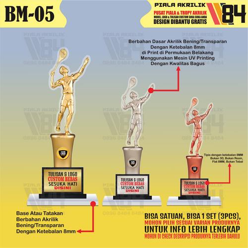 Jual PIALA BULUTANGKIS, PIALA BULU TANGKIS, TROPY BADMINTON, TROPHY BM ...