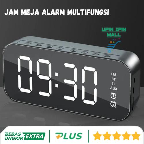 Promo Jam Meja Alarm Cermin Bluetooth Speaker Aktif Super Bass ...