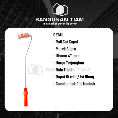 Jual SUPRA ROLL CAT 4 " Inch KECIL BULU MINI GAGANG PANJANG ~ ROL KAPAL ...