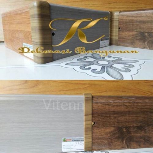 Jual sambungan plint PVC /plin PVC/list dinding/list plank pvc - T96 ...