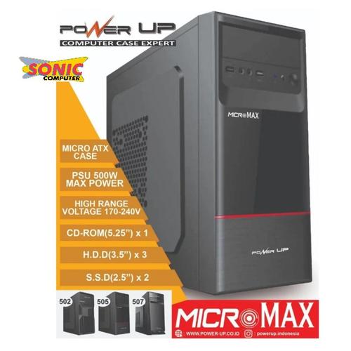 Jual Casing pc desktop mini tower Power up micromax plus pSU 500w - Kota Depok - Sonic Computer ...