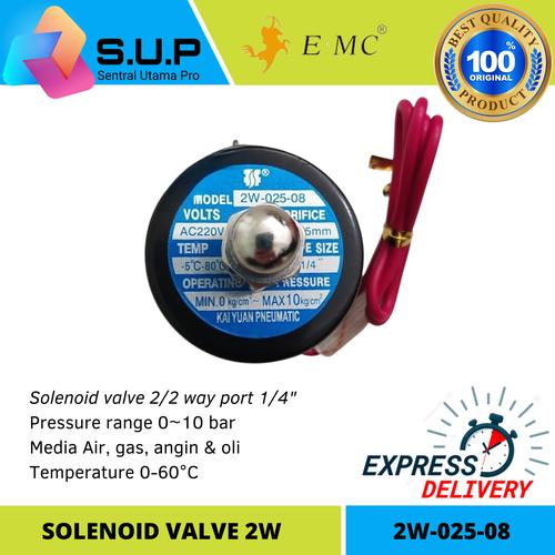 Jual Solenoid valve type 2W-025-08 AC220V / DC24V EMC Pneumatic ...