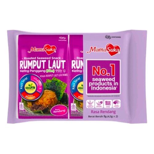 Jual MAMASUKA RUMPUT LAUT PANGGANG RASA RENDANG 4,5 GR X 2 PCS - Kota ...