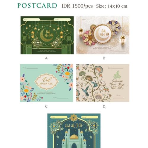 Jual Kartu ucapan lebaran idul fitri design terbaru unik - Dark green ...