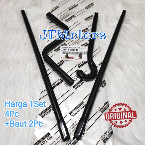 Jual Gagang Kunci Ban Serap Toyota Kijang Innova Fortuner Komplit 4Pc ...