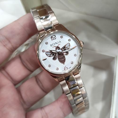 Jual Jam Tangan Wanita Bonia BnB10696 Stainless Steel Rose Fullset Box ...