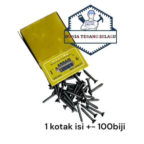 Jual 100pcs Skrup Kayu 1" x 6 ARROW Kepala Plus - Paku Skrup + 1 Wood ...
