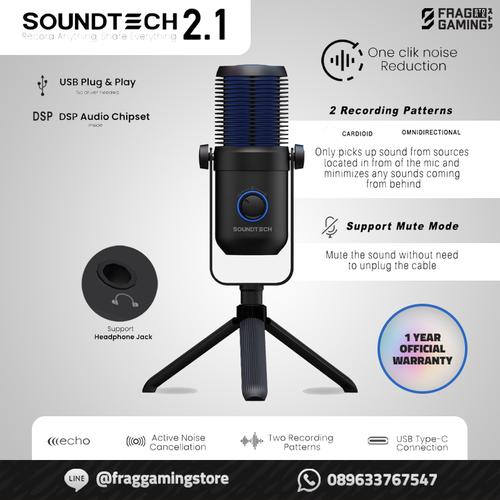 Jual SOUNDTECH 2.1 USB Condenser Microphone Cardioid and Omnidirect for ...