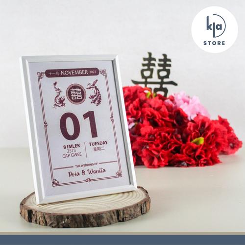 Jual Bingkai Desain Kalender Pernikahan dengan Naga & Phoenix 5R - Kota ...