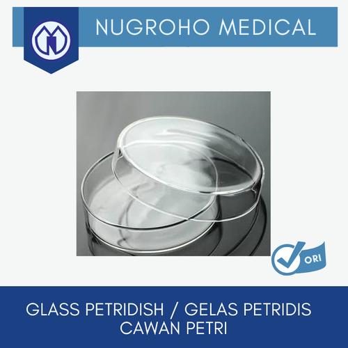 Jual glass petridish / gelas petridis berbagai ukuran onemed / cawan ...