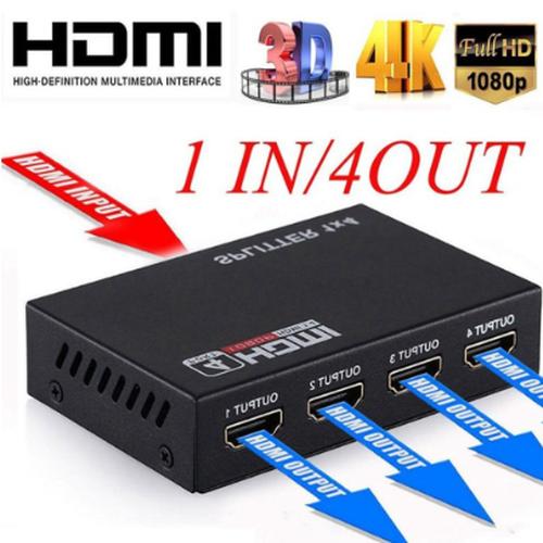 Jual Splitter Spliter Konverter Kabel HDMI 4 Slot Alat pembagi Port ...