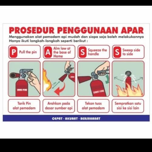 Jual STIKER CARA PENGGUNAAN APAR PEMADAM API RINGGAN SIGN RAMBU K3 ...