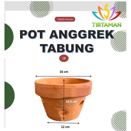 Jual Pot Terakota Gerabah Tanah Liat / Pot Anggrek Bulat Uk. 15 18 20 ...