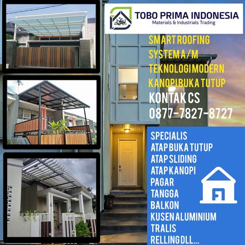 Jual Pemasangan konstruksi Atap buka tutup kanopi sliding pagar kusen ...
