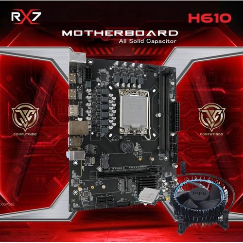 Jual PAKET MOTHEBOARD RX7 H610/PROCESSOR CORE I3,I5,I7/FAN - i3 12100 ...
