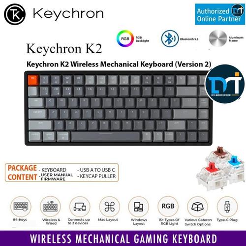 Jual Keychron K2 V2 RGB Backlight Aluminum Frame Mechanical Gaming ...