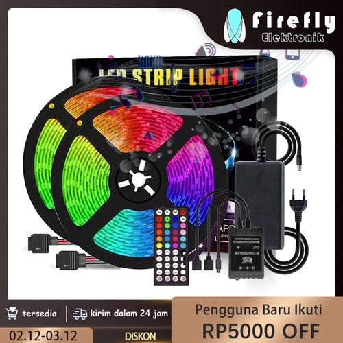Jual PAKET LAMPU LED STRIP 5050 3528 2835 RGB 5M 10M IP44 IP33 RGB ...