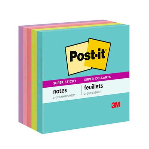 Jual POST IT STICKY NOTES 76X76 654-5SSMIA 5WARNA 450 LBR SUPER STICKY ...