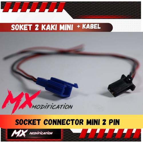 Jual SATU SET SOKET 2 KAKI MINI BESERTA KABEL / SOCKET CONNECTOR MINI 2 ...