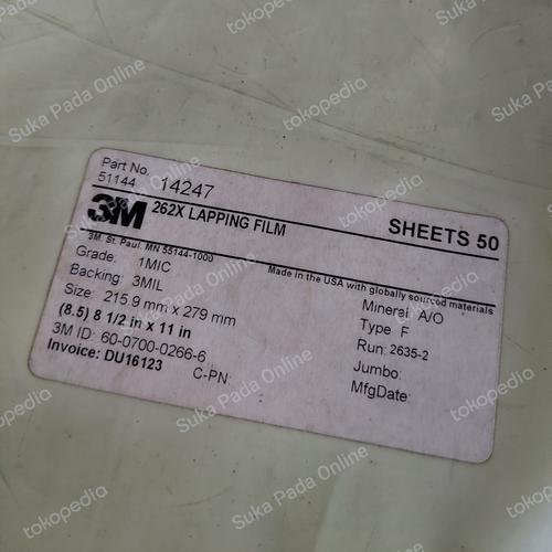 Jual Amplas Sanding Paper 3M Lapping Film Grit 6000 10000 Original USA ...