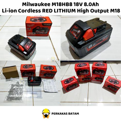 Jual Milwaukee M18HB8 18V 8.0Ah Li-ion Cordless RED LITHIUM High Output ...
