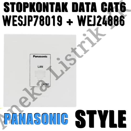 Jual PANASONIC STYLE WESJ 78019 + WEJ 24886 STOP KONTAK DATA LAN CAT6 ...