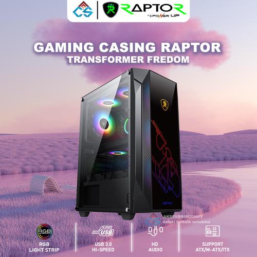 Jual Casing Gaming Power Up Raptor Transformers Freedom Black - Case ...