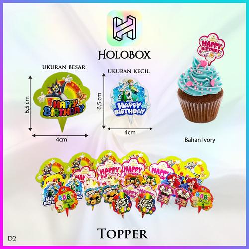 Jual Cake Topper Happy BirthDay Motif – Topper Kertas | D2 - Jakarta ...