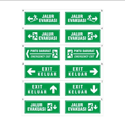 Jual Akrilik Jalur Evakuasi/Turun Tangga/pintu darurat/exit - i - Kota ...