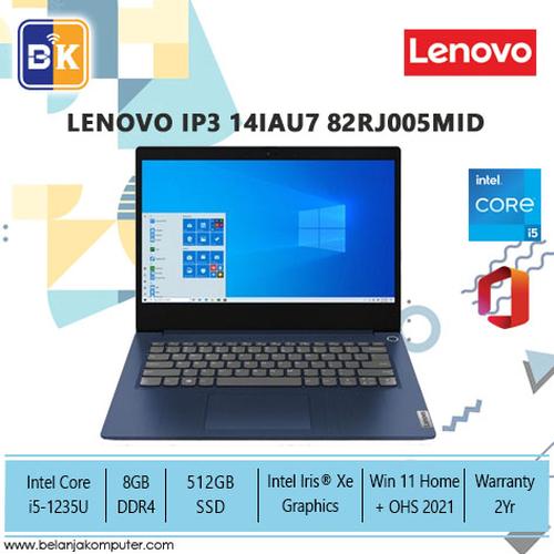 Jual Lenovo IP3 14IAU7 82RJ005MID Intel Core i5-1235U,8GB,512GB,W11H ...