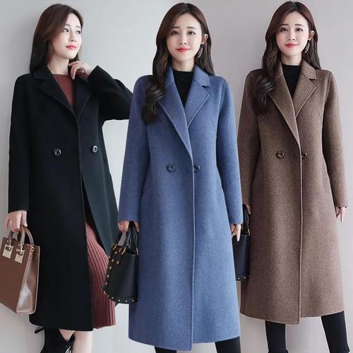Promo Long Coat Blazer panjang wanita Korean style - Putih, S - Kab ...