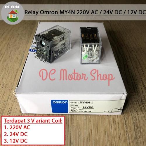 Jual New Relay Omron My4N 12V /24V Dc / 220V Ac Relay 4 Out 12Vdc 24Vdc ...