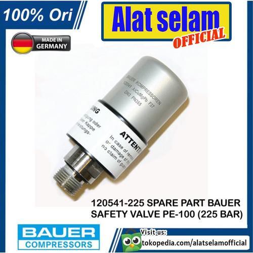 Jual 120541-225 Spare Part Safety Valve Compressor Bauer PE 100 225 Bar ...