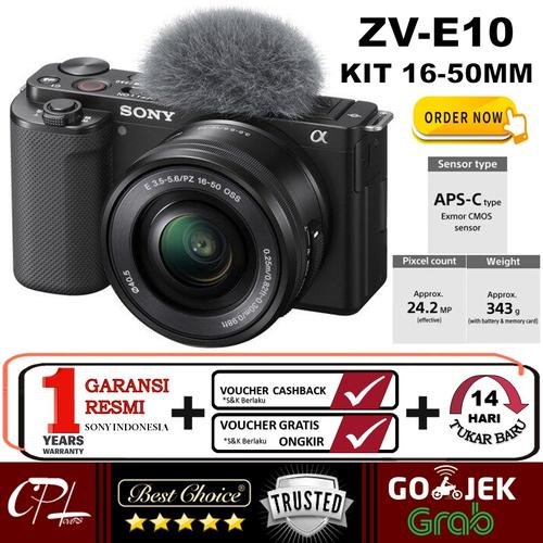 Jual sony alpha zv-e10 kit 16-50mm mirrorless camera - zve10 - zve-10 ...