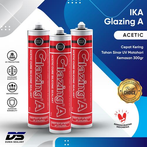 Jual Silicone Sealant Lem Kaca Silikon Silen IKA Glazing A - Hitam ...