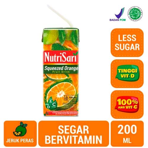 Jual NUTRISARI RTD SQUEEZED ORANGE 200 ML - MINUMAN JERUK PERAS VIT C ...