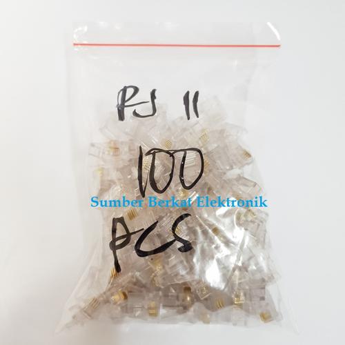 Jual Konektor Kabel Telepon RJ-11 Konektor Kabel Line RJ-11 - 1 Pack ...