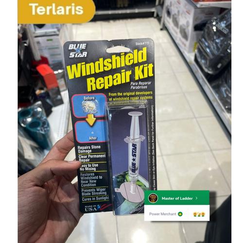 Jual Lem Penambal Retakan Kaca Mobil, Blue Star Glue Whindshield Repair ...