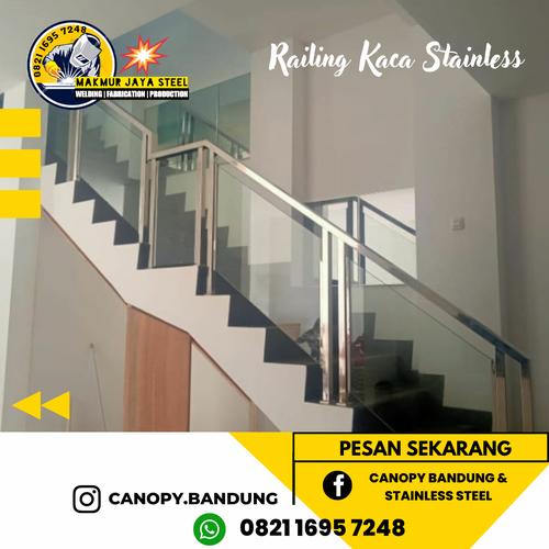 Jual Reling tangga stainless kaca / Railing Kaca / Tangga moderen - Kab ...