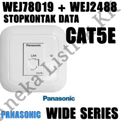 Jual PANASONIC WIDE WEJ 78019 + WEJ 2488 STOP KONTAK DATA CAT5 CAT5E ...